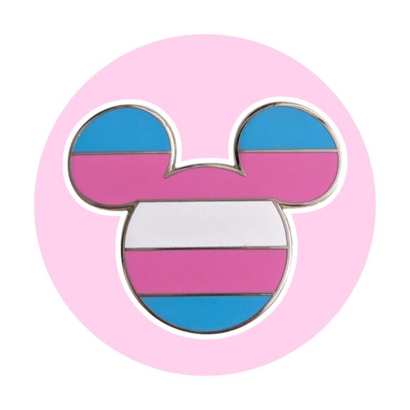 Disney | Jewelry | Mickey Mouse Icon Disney Pin Trans Pride Flag | Poshmark